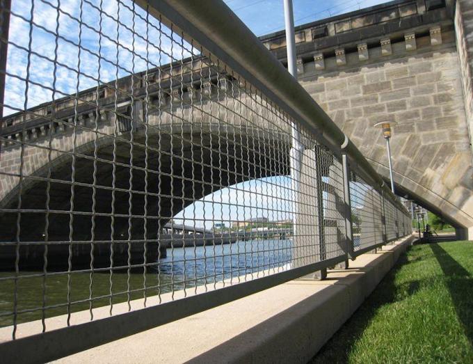 201 Stainless Steel Grid Mesh Bi Directional Bending 1m Crimp Wire Mesh 5m